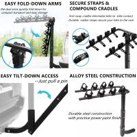 China Hitch Mounted Bicycle Carrier 4 Bike Capacity 50KGS Load Powder Coated for Cars Trucks SUVs for sale