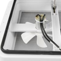 China 12V 6 Blade Manual Lift RV Vent 14x14 Inch Roof Fan for RV Trailer Accessories for sale