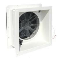 China Reversible Manual Lift 12V RV Roof Fan Vent 14 Inch 18W 3 Speed Smooth Edges for sale