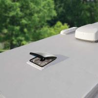 China 12V 14 Inch RV Roof Vent Fan 4A Slow Melted with Remote and Rain Sensor for sale