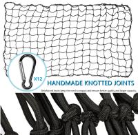 China 4x6FT Deluxe Cargo Carrier 5mm Latex Core Rooftop Cargo Net With Hooks for sale