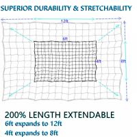 China 4x6FT Deluxe Cargo Carrier 5mm Latex Core Rooftop Cargo Net With Hooks for sale