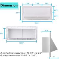 China RV Range Hood Exterior Wall Vent Cover 11.6x5.31in ABS Plastic for Camper Trailer for sale