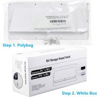 China RV Range Hood Exterior Wall Vent Cover 11.6x5.31in ABS Plastic for Camper Trailer for sale
