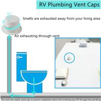 China PP RV Sewer Vent Cap 6 Screw Holes for 1 to 2-3/8 Inch Pipe White Black for sale