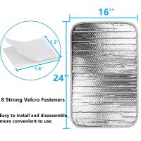 China 16x24 Inch RV Door Window Skylight Shade Reflective Cover with 8 Velcro Fasteners for sale
