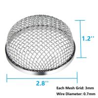 China 2.8 Inch Stainless Steel Mesh Flying Insect Screen for RV Furnace Vent Cover 2 Pack for sale