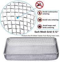 China Heavy Duty Stainless Steel RV Camper Heater Vent Cover 8.5x6x1.3 Inch with Installation Tool for sale