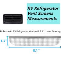 China Stainless Steel RV Refrigerator Vents Anti Flying Insect Mesh Screens 6 Pack 8.1 x 1.5 Inch for sale