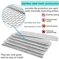 China Stainless Steel RV Refrigerator Vents Anti Flying Insect Mesh Screens 6 Pack 8.1 x 1.5 Inch for sale