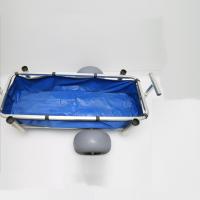 China 12 Inch Wheel Surf Fishing Cart 600D Oxford Fabric 220lbs Capacity Aluminum Frame for sale