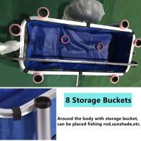 China Aluminum Fishing Beach Cart with 12 Inch Balloon Wheels 220lbs Capacity for sale