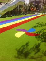 China Simulated Artificial Grass Turf Kindergarten Rainbow Runway Carpet for sale