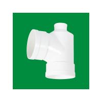 China Residential Building PVC Drainage Pipe Fittings Dn75x50mm Pipe Tee Impact Resistant for sale
