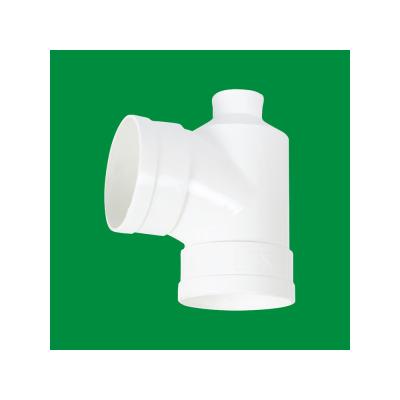 China Residential Building PVC Drainage Pipe Fittings Dn75x50mm Pipe Tee Impact Resistant for sale