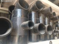 China Black PE Pipe Fittings Corrosion Resistant Polyethylene Water Pipe Fittings for sale