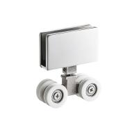 China Suspension Grooved Top Shower Door Rollers 23mm Soft Close For Bathroom for sale
