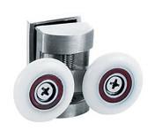 China SS304 Polished Sliding Glass Door Rollers 5mm Width For Bathroom for sale