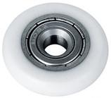 China Diameter 22-26mm Smooth Nylon Sliding Door Rollers For Shower Cubicle for sale