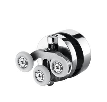 China Bottom Sliding Glass Door Rollers Anti Rust With Three 5-6mm Wheels for sale