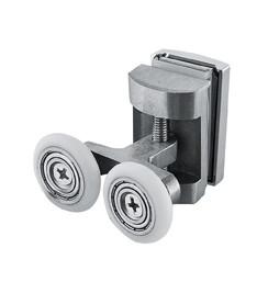 China Lightweight 6-8mm Sliding Glass Door Rollers OEM For Curved Shower Door for sale