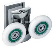 China Bathroom Sliding Door Replacement Rollers / SS304 Curved Shower Screen Rollers for sale