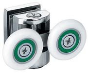 China 22-26mm Wheels Hanging Sliding Glass Door Rollers 30kg Stress Capacity for sale