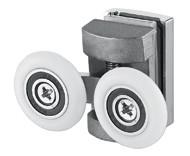 China Soft Close 6-8mm Sliding Glass Door Rollers 23mm-26mm Wheels for sale