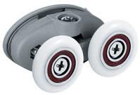 China SS304 Plastic Sliding Door Rollers 30kg Capacity For Wardrobe for sale