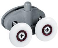 China SS304 Plastic Sliding Door Rollers 30kg Capacity For Wardrobe for sale