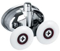 China Polished Plastic Butterfly Shower Door Rollers 25mm Sliding Door Ball Bearing Roller for sale