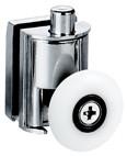 China OEM ODM PVC Round Shower Door Rollers 25mm Replacement Shower Door Runners for sale