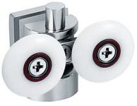 China Silent 23-26mm Metal Sliding Door Rollers Shower Screen Runner 20kg Capacity for sale