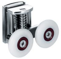 China Shower Room Metal Sliding Door Rollers anti rust With Double 22-26mm Wheels for sale