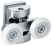 China Round 5mm Hole Metal Sliding Door Rollers 24mm Sliding Patio Door Runners for sale