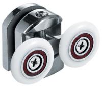 China Zinc Alloy Metal Sliding Door Rollers 5-6mm Thick Wheel For Shower Room for sale