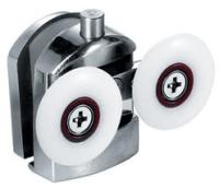 China Zinc Alloy Metal Sliding Door Rollers 5-6mm Thick Wheel For Shower Room for sale