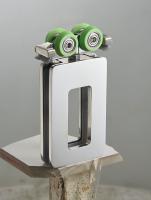 China Silent Heavy Duty Hanging Door Rollers 5mm Width Bathroom Sliding Door Wheels for sale