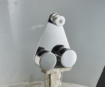 China 80kg Capacity Triangle Sliding Hanging Door Roller Wheels Replacement for sale