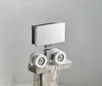 China Suspension Grooved Top Shower Door Rollers 23mm Soft Close For Bathroom for sale