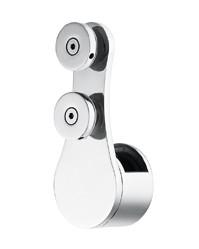 China SS304 Hanging Sliding Door Roller 5-6mm Thick Track Wheels for sale