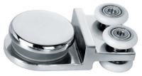 China Zinc Alloy Hanging Sliding Door Rollers Suspension Double Track Wheels 5-6mm Thick for sale