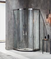 China 4-8mm Tempered Curved Glass Shower Enclosure With Sliding Roller for sale