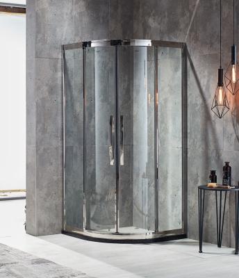 China 4-8mm Tempered Curved Glass Shower Enclosure With Sliding Roller for sale