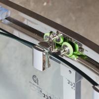 China 4-8mm Tempered Curved Glass Shower Enclosure With Sliding Roller for sale