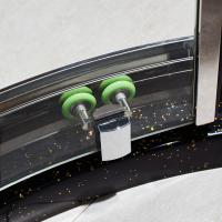 China 4-8mm Tempered Curved Glass Shower Enclosure With Sliding Roller for sale