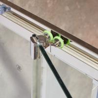 China Stainless Steel Frame Curved Sliding Door Shower Room Enclosure OEM For Bathroom for sale