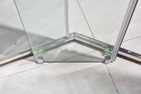 China Stainless Steel Frame Curved Sliding Door Shower Room Enclosure OEM For Bathroom for sale