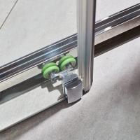 China Stainless Steel Frame Curved Sliding Door Shower Room Enclosure OEM For Bathroom for sale