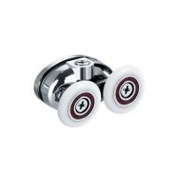 China Set Of 2 Double Butterfly Shower Door Rollers A039 Pulley 6/8mm Glass Door Roller for sale